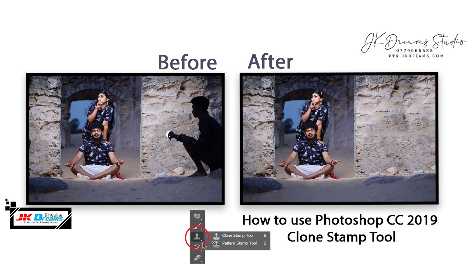 How to use Photoshop CC 2019 Clone Stamp Tool ← JK Dreams Studio - Cine ...
